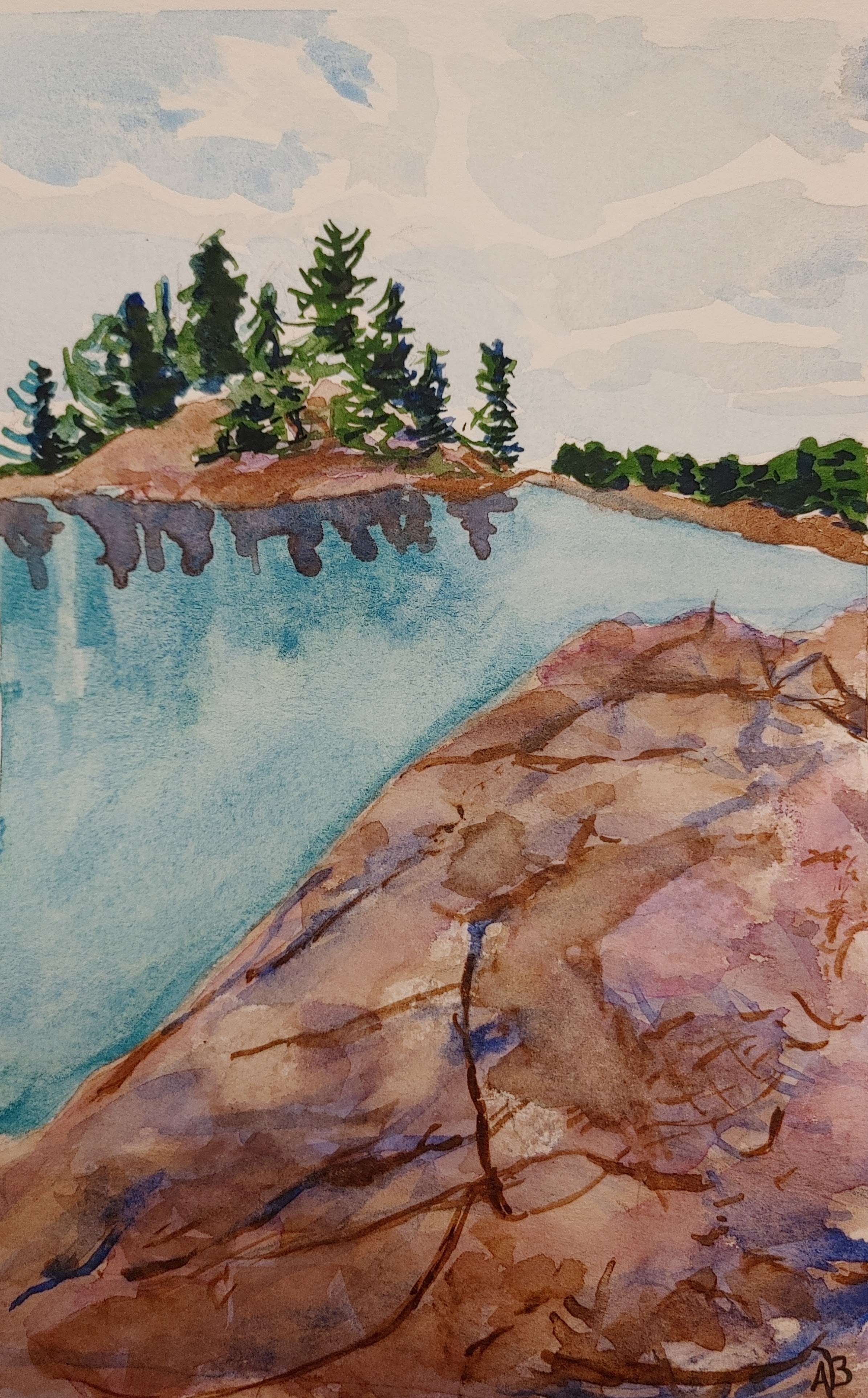 Lake Island – Amanda Bennett Art